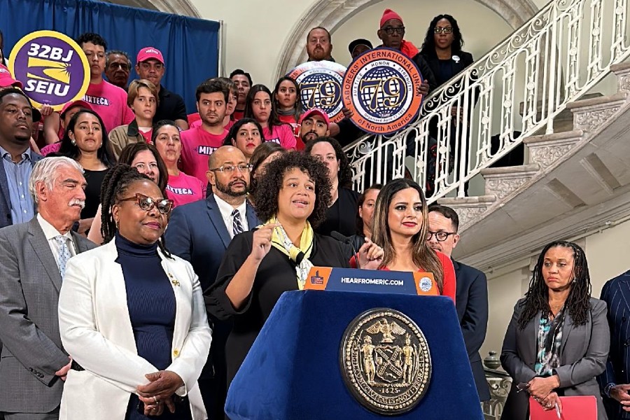 NY State Caucus Rallied With Team Adams And Union Leaders For Community ...